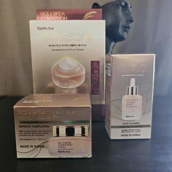 FarmStay | Skincare | Farmstay Rice Bifida Complexion Set Cream Masks ...